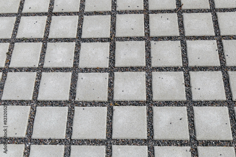 Wasserdurchlässiges Betonpflaster Stock-Foto | Adobe Stock
