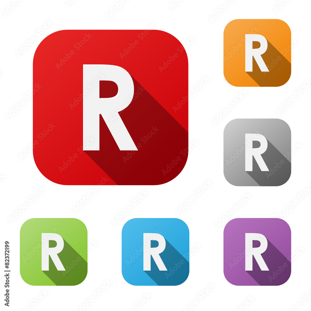 ALPHABET ICONS (letter R graphic design lettering) Stock Vector | Adobe ...