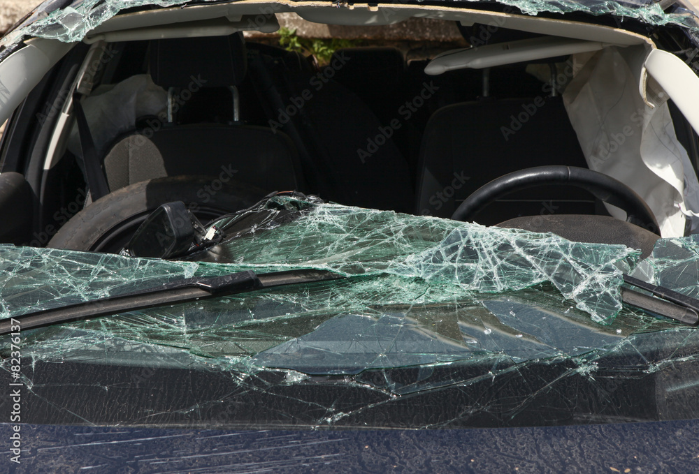 Car crash - Smashed Windshield Stock Photo | Adobe Stock