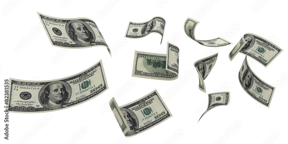 Currency. 3D. Falling Money II Stock Illustration | Adobe Stock