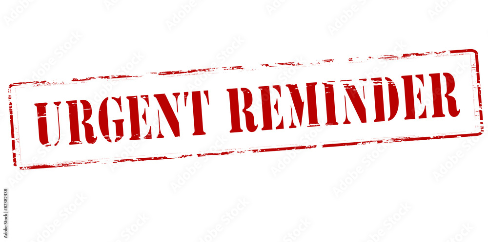 Urgent reminder Stock-Vektorgrafik | Adobe Stock