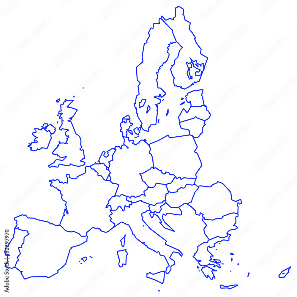 Europe map against white background Stock Vector | Adobe Stock