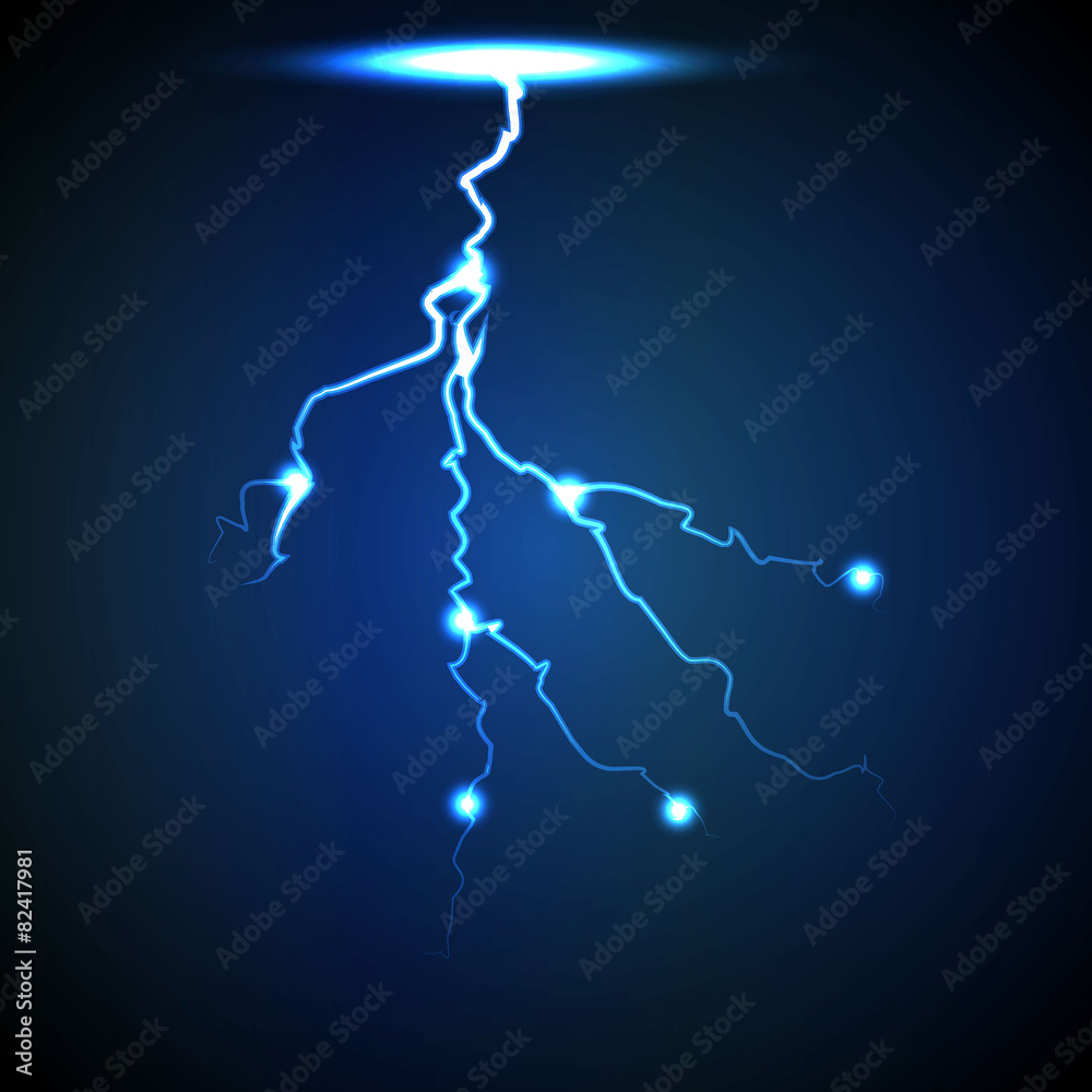 Vector abstract blue lightning flash background. 2 Stock Vector | Adobe ...