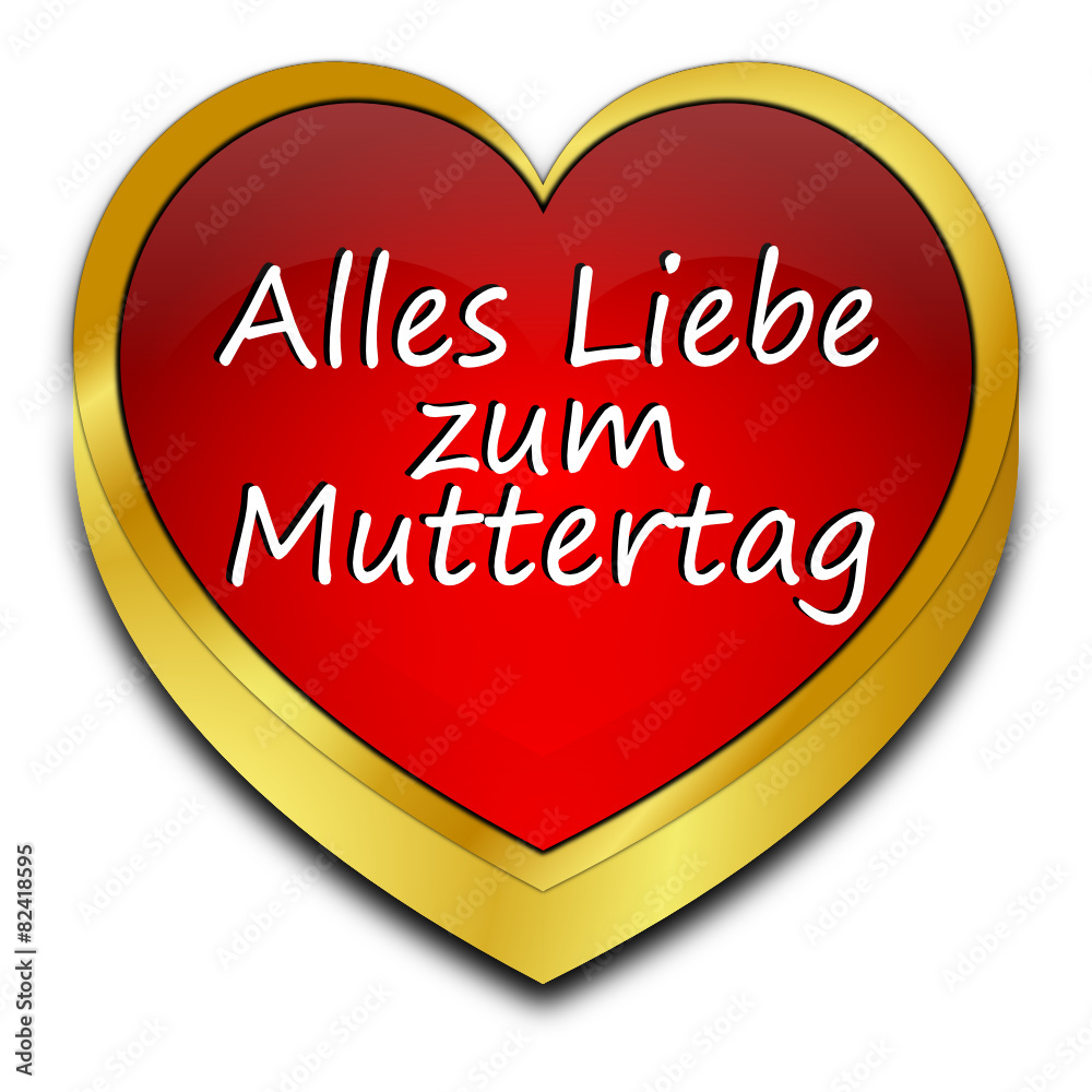 Alles Liebe zum Muttertag Herz Stock-Vektorgrafik | Adobe Stock