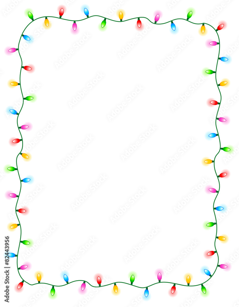 Light bulbs border / frame Stock Vector | Adobe Stock