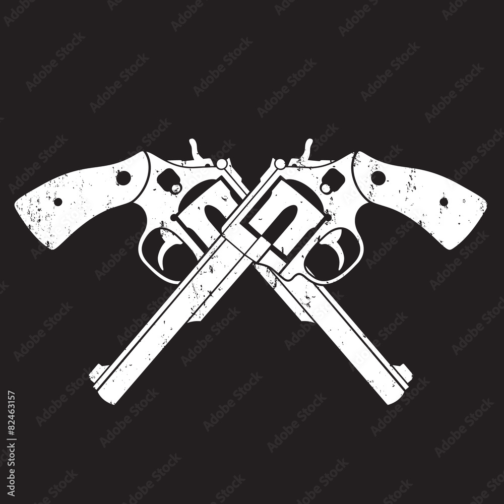 Crossed Revolvers Design
