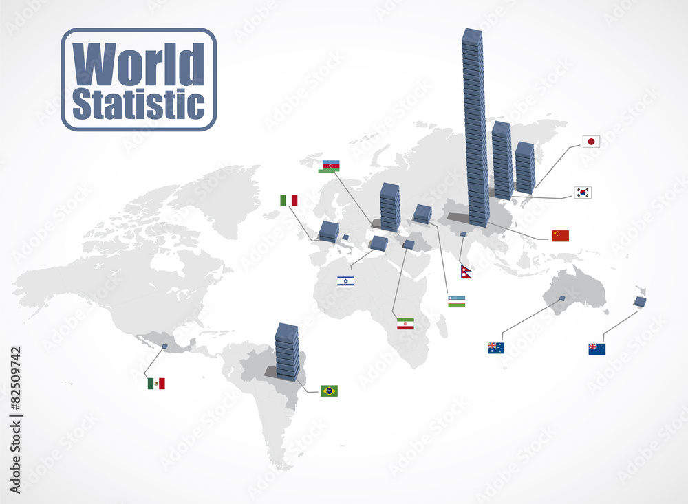 Infographic vector that represents worldwide production Stock Vector ...