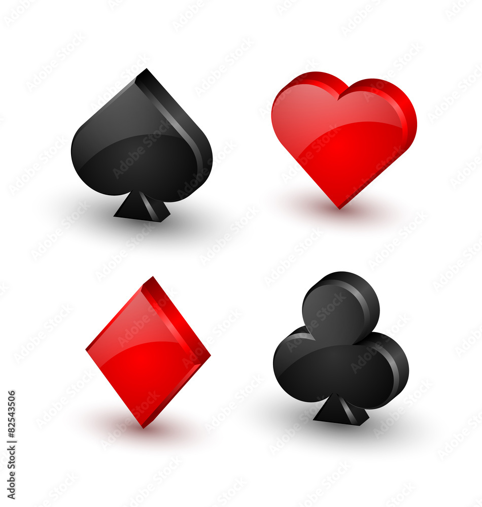 Playing card symbols Stock Vector | Adobe Stock