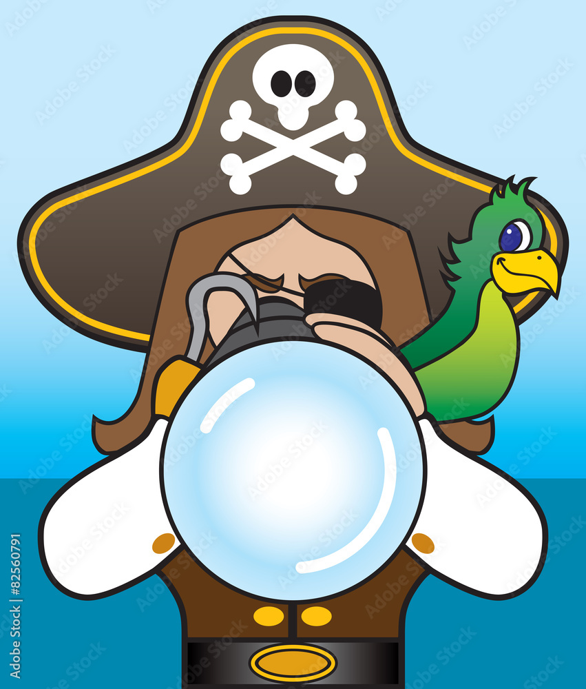 Pirate Using Telescope