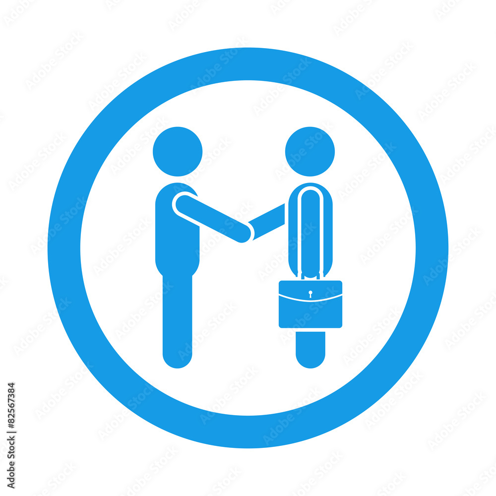 Icono redondo negocios azul Stock Illustration | Adobe Stock