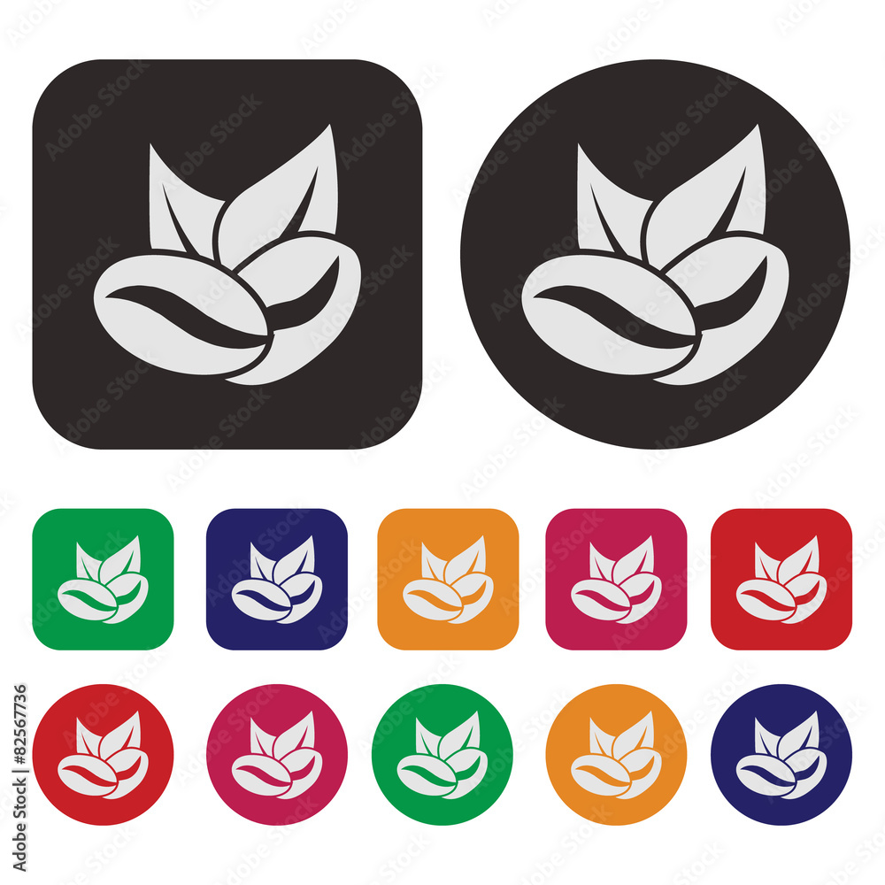Coffee bean icon / Coffee seed icon / Coffee icon Stock Illustration ...