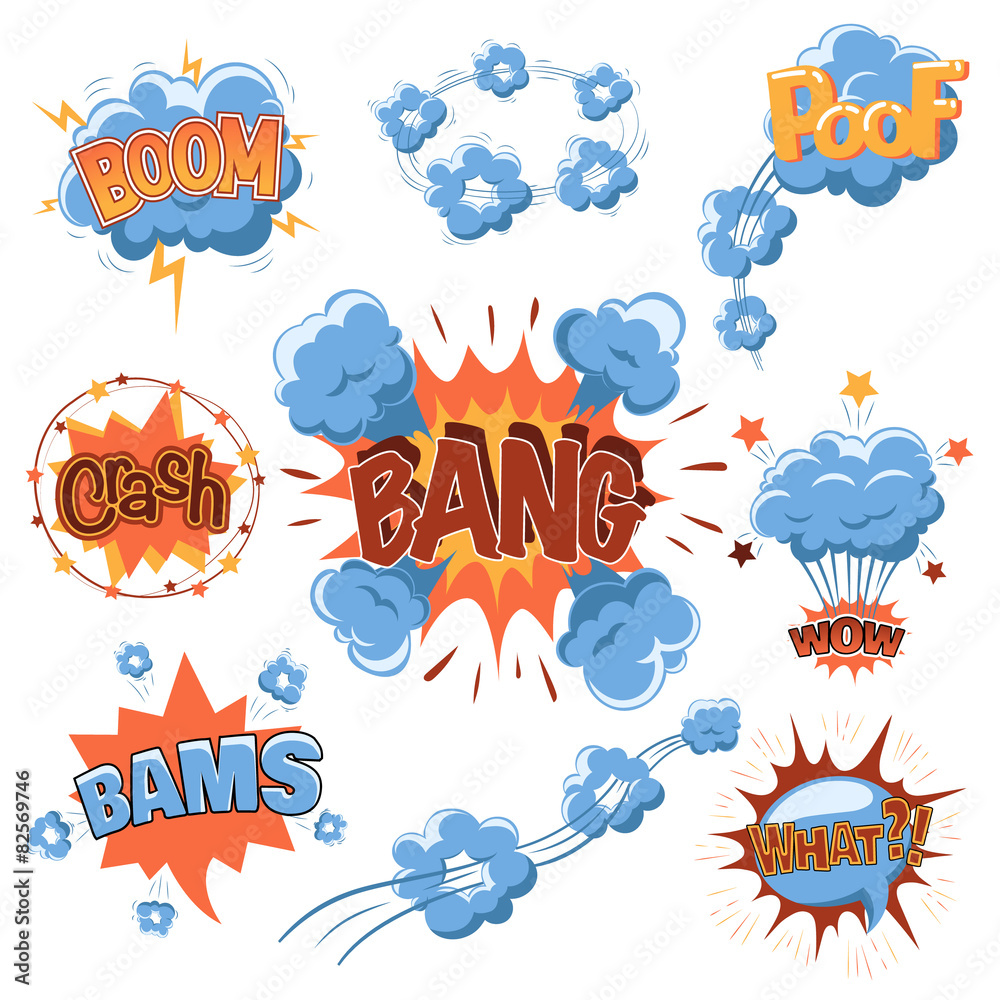 Cartoon comic explosion. Stock Vector | Adobe Stock