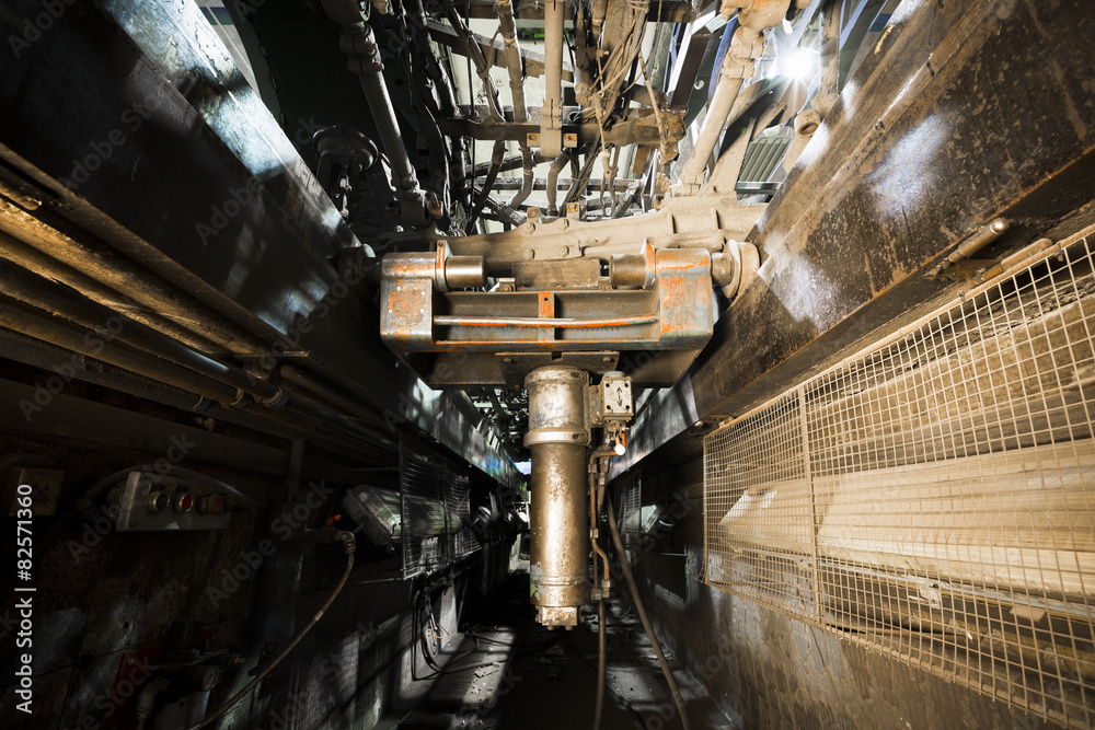 internal inspection pit, a bus chassis structure Stock Photo | Adobe Stock