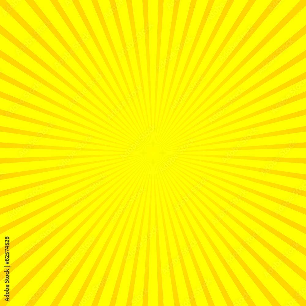 Yellow vector background of radial lines. Stock Vector | Adobe Stock