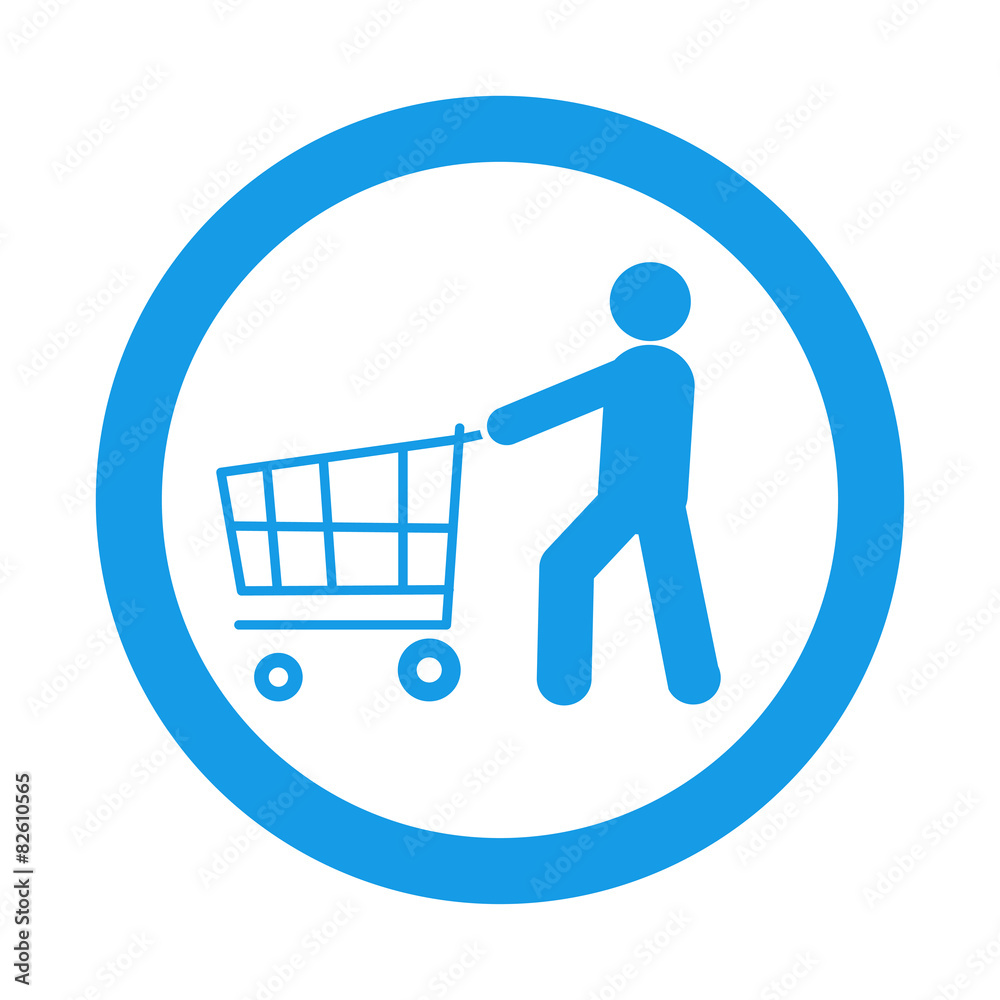 Icono redondo consumidor azul Stock Illustration | Adobe Stock