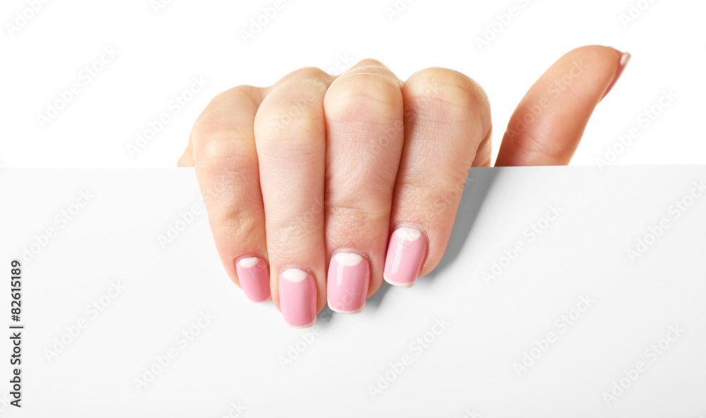 Female Hand Holding Paper