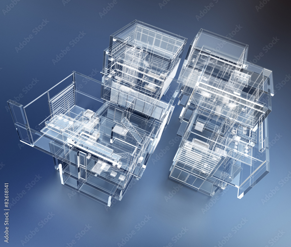 Transparent building Stock Illustration | Adobe Stock
