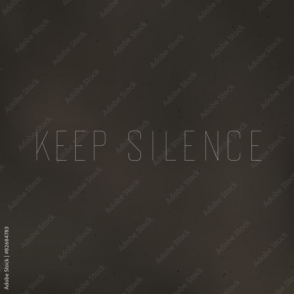 Keep Silence Poster Stock Vector | Adobe Stock