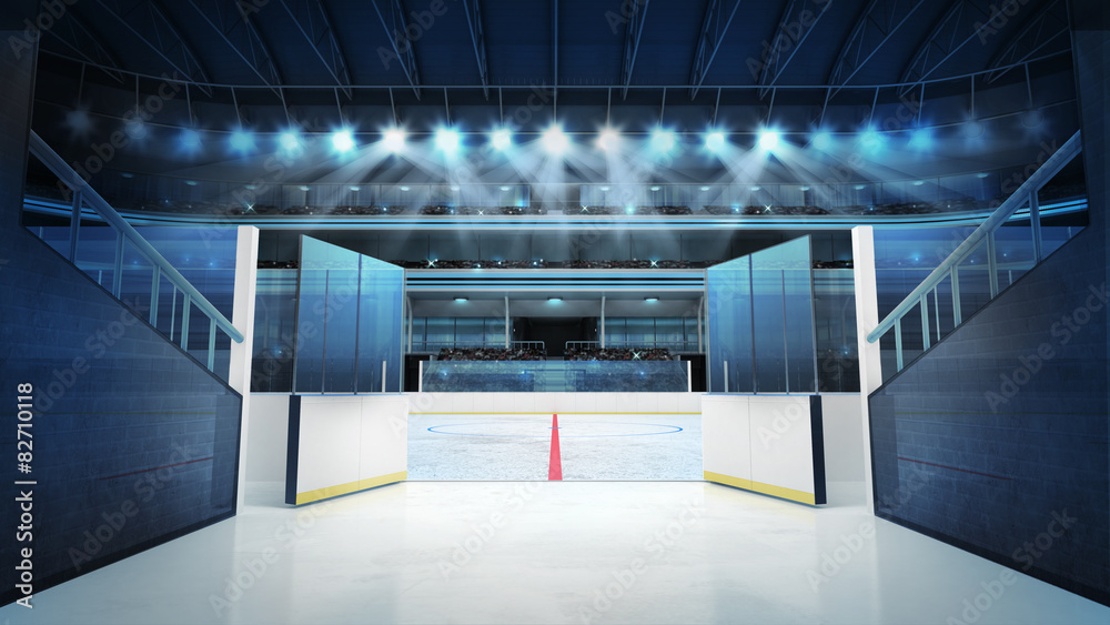 Poster hockey stadium with open doors leading to ice – Wall Art | UkPosters