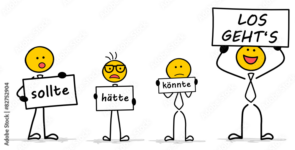 Strichmännchen - los geht's Stock-vektor | Adobe Stock