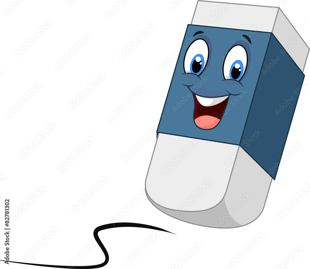Cartoon happy eraser Stock Vector | Adobe Stock