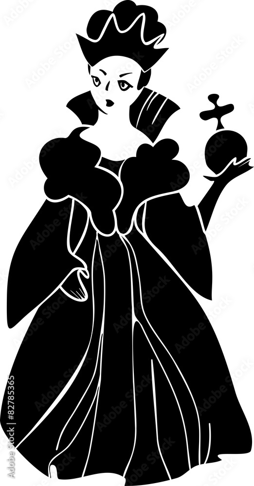 Silhouette of queen Stock Vector | Adobe Stock