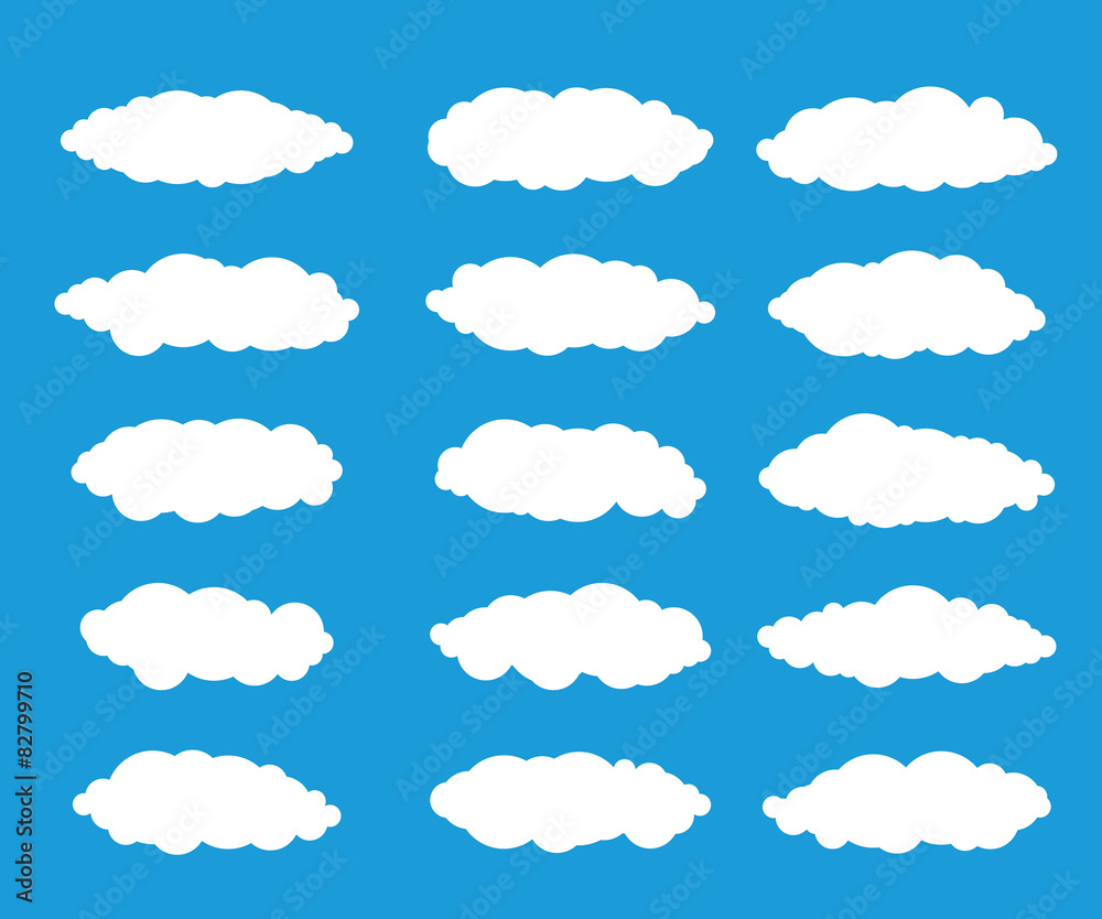 Vector illustration of clouds collection Stock Vector | Adobe Stock