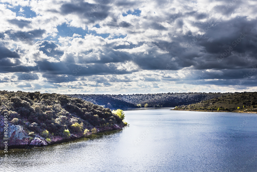 paisaje azul foto de Stock | Adobe Stock