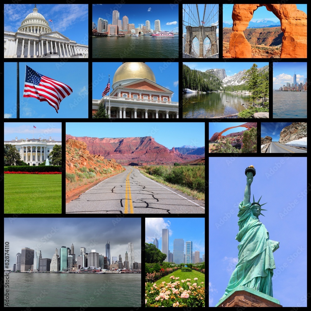 Photos of USA - travel collage Stock Photo | Adobe Stock