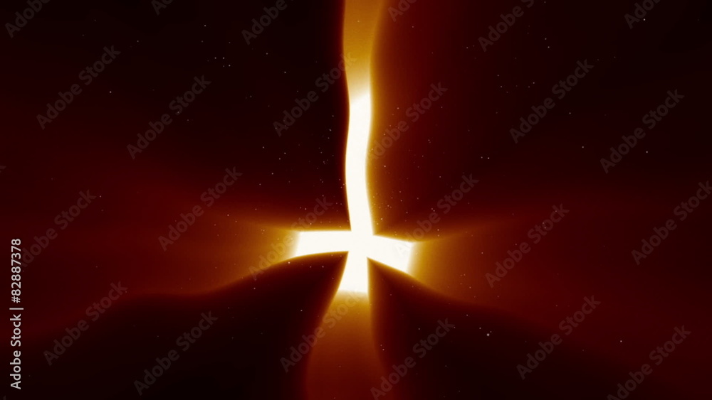 Hellish Upside Down Evil Cross Symbol Stock ビデオ | Adobe Stock