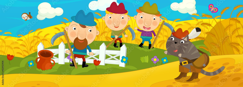 Cartoon scene - illustration for the children Stock Illustration ...