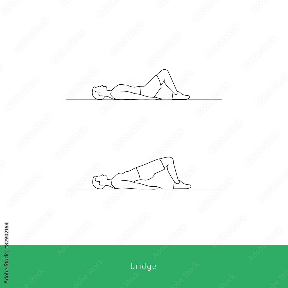 Fitness Icon bridge workout. Vector design. Stock Vector | Adobe Stock