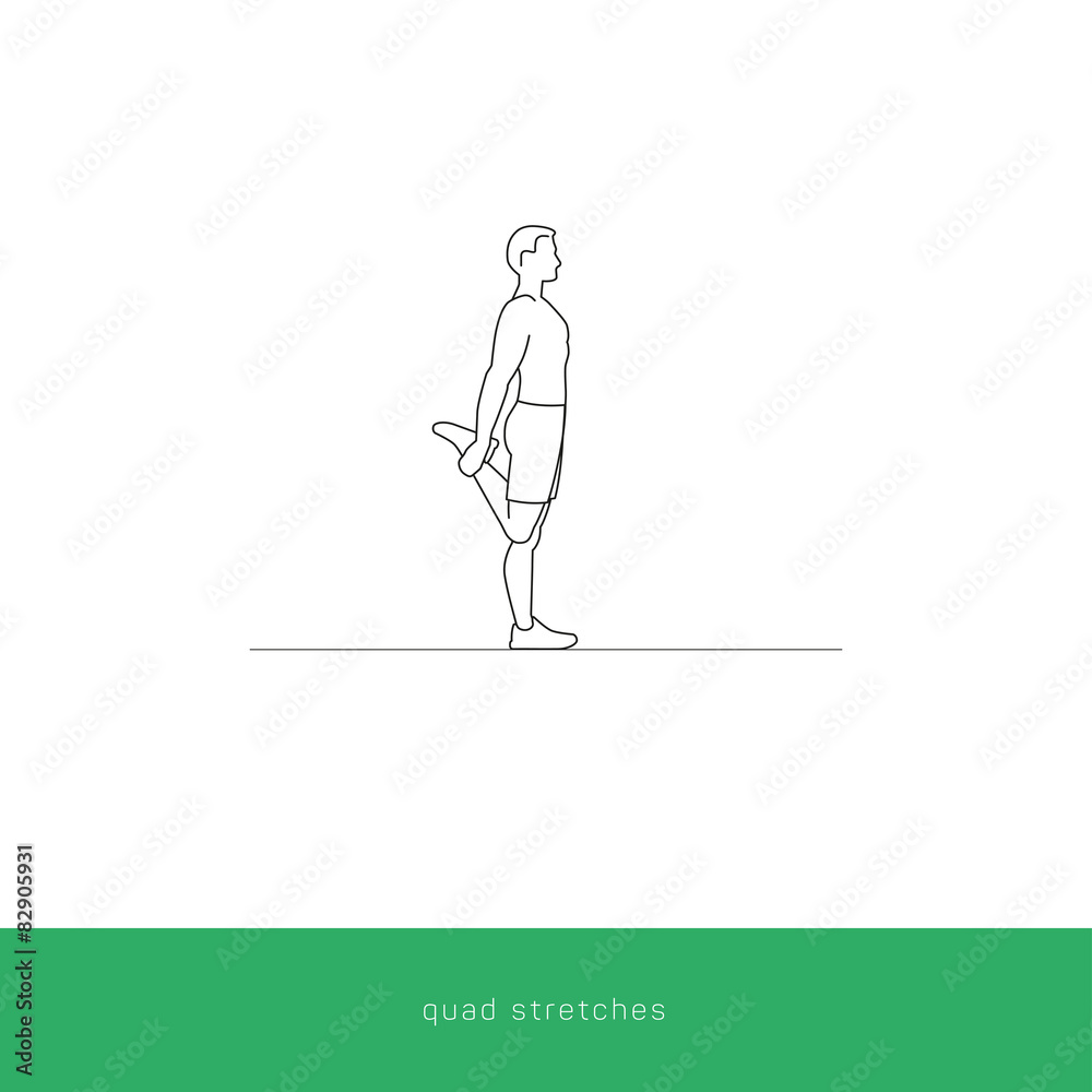 Fitness Icon quad stretch. Vector design. Stock Vector | Adobe Stock
