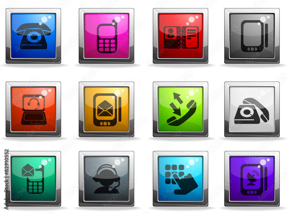Telephone Icons Stock Vector | Adobe Stock