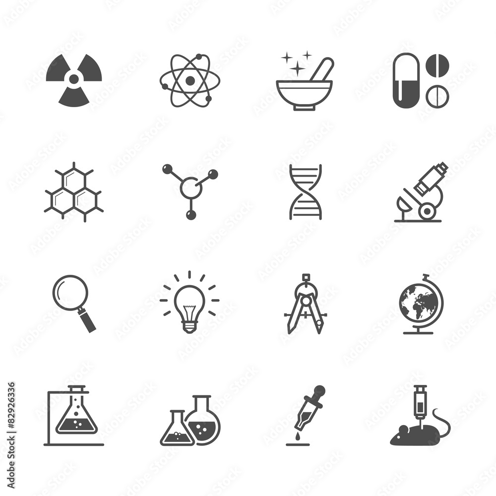 Space Icons with White Background Stock Vector | Adobe Stock