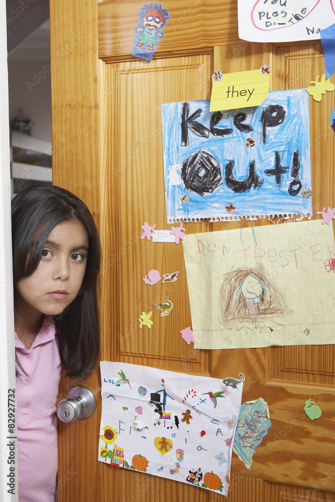 Keep Out Sign On Door