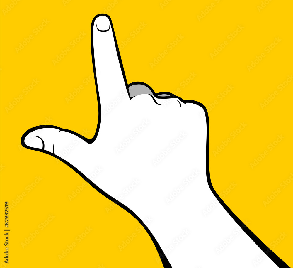 Hand index vector de Stock | Adobe Stock