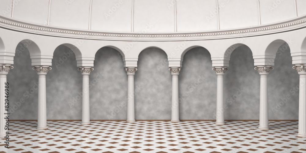Column Arc Interior Stock Illustration | Adobe Stock