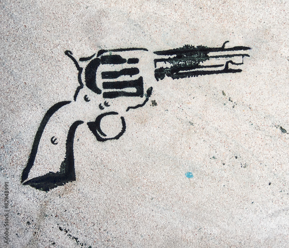 Graffiti Revolver Stock Photo | Adobe Stock