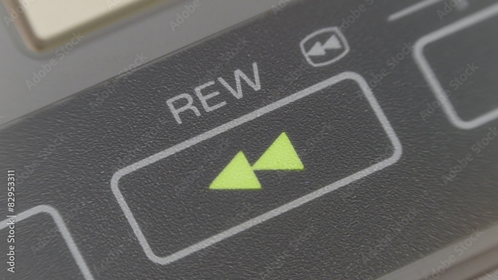The buttons rec, play, previous, reverse, stop, pause Stock Video ...