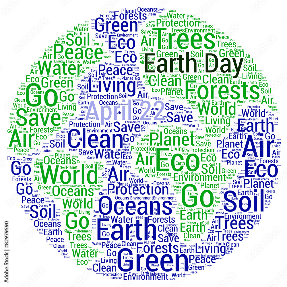 Earth day - word cloud Stock Illustration | Adobe Stock