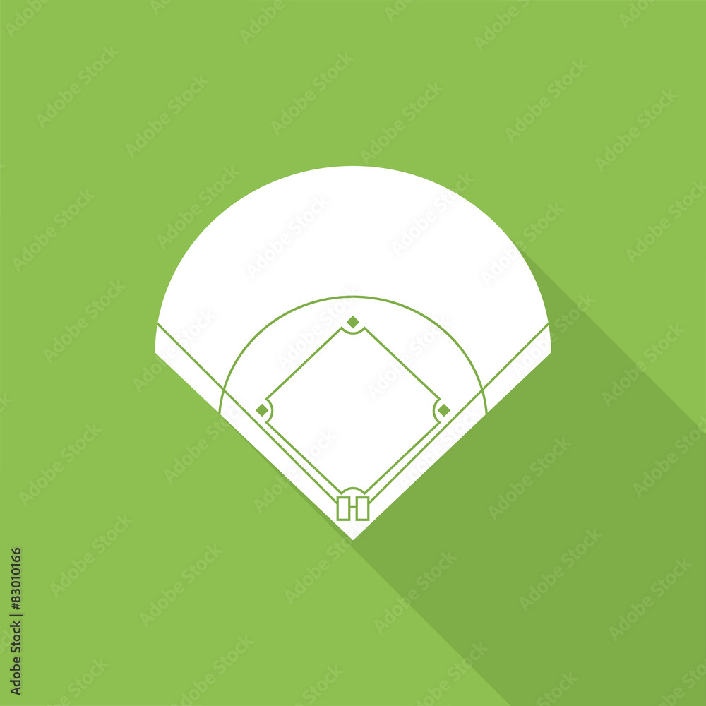 baseball field icon Stock Vector | Adobe Stock
