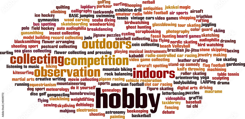 Hobby word cloud concept. Vector illustration Stock Vector | Adobe Stock