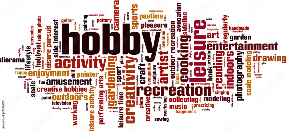 Hobby word cloud concept. Vector illustration Stock Vector | Adobe Stock