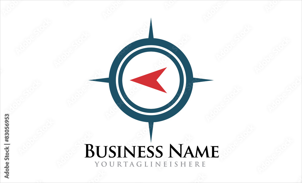 Compass Direction to the West Logo Stock Vector | Adobe Stock