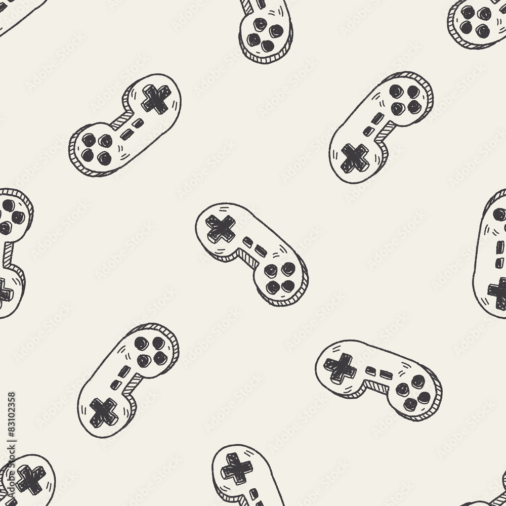 doodle game controller Stock Vector | Adobe Stock