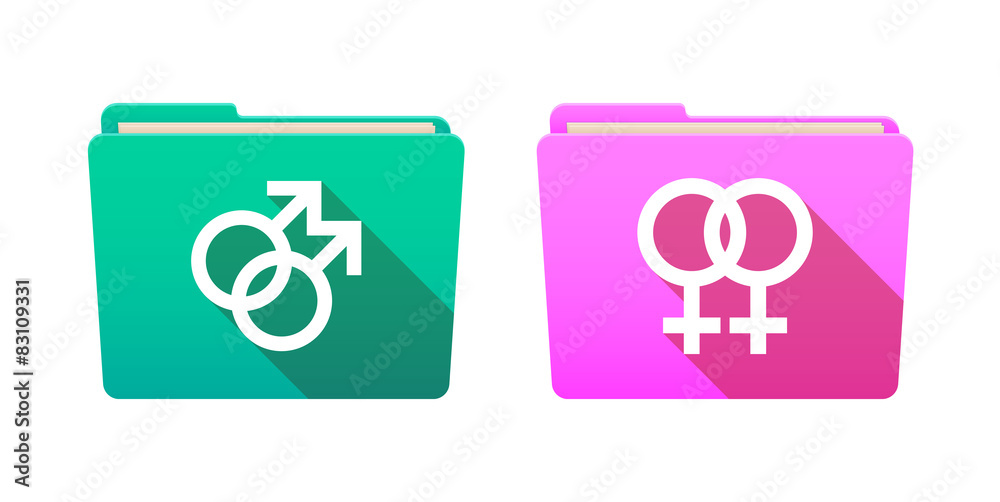Folder icon set with sexual orientation signs Stock Vector | Adobe Stock