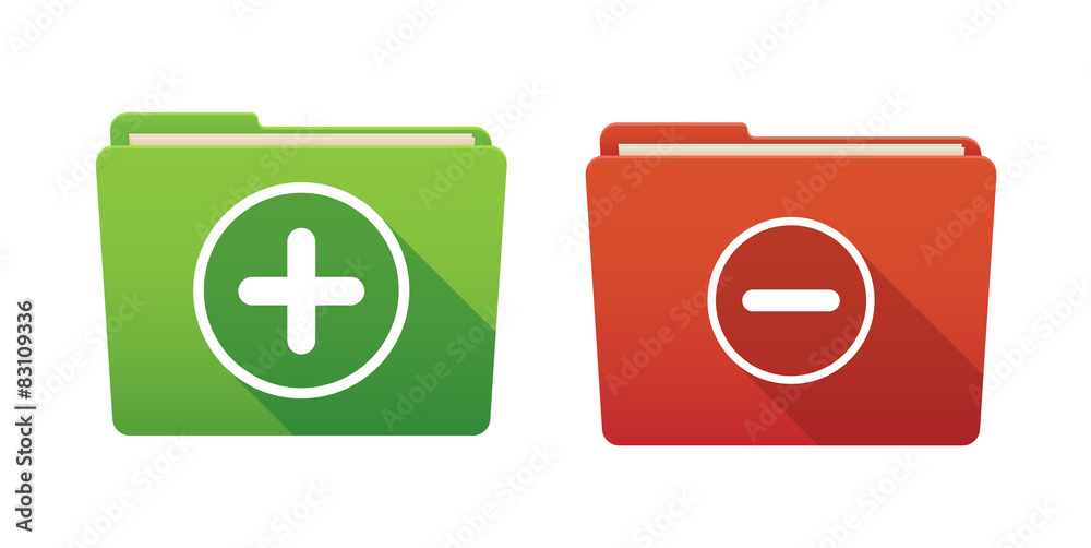 Folder icon set with math signs Stock Vector | Adobe Stock