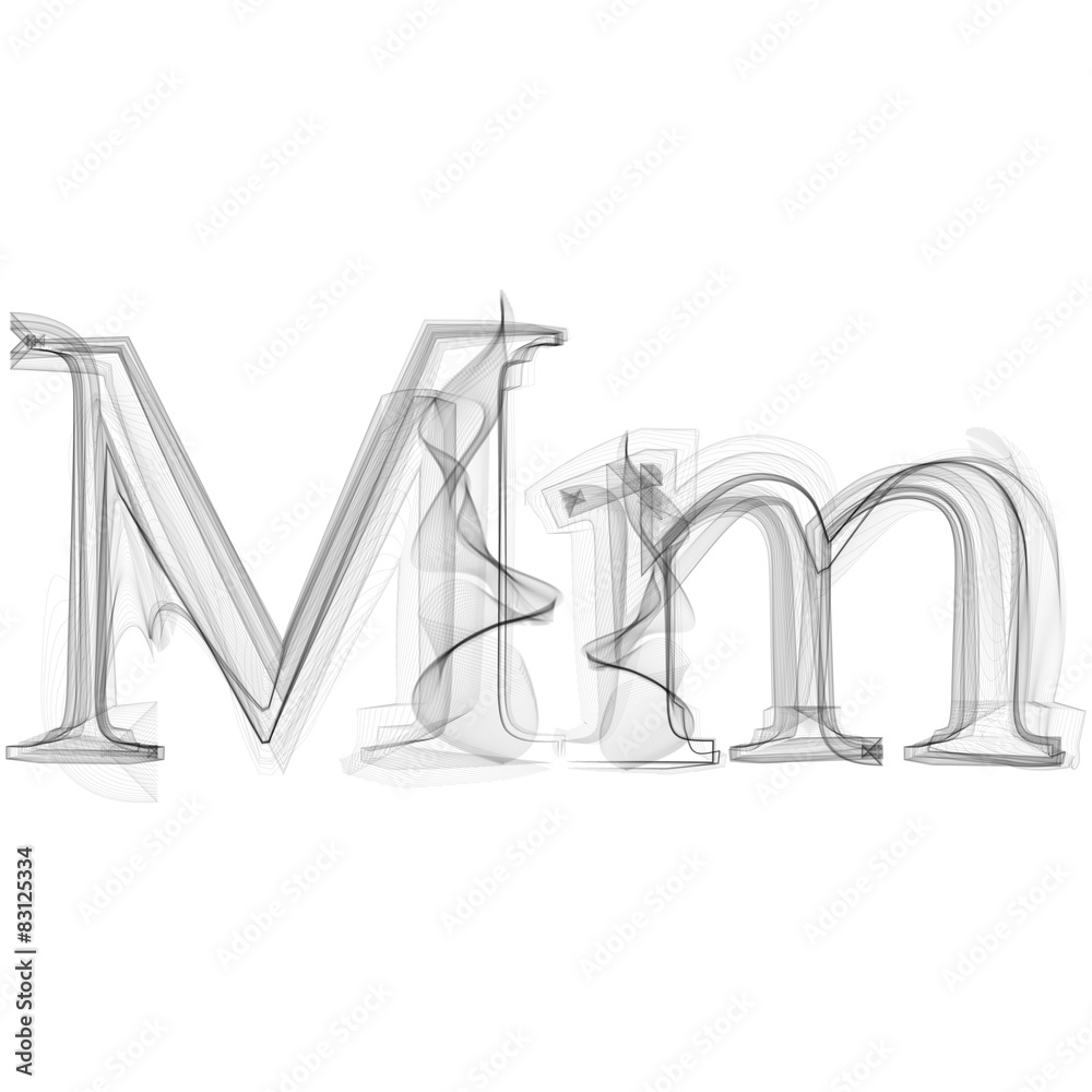Black Smoke font. Letter M Stock Vector | Adobe Stock