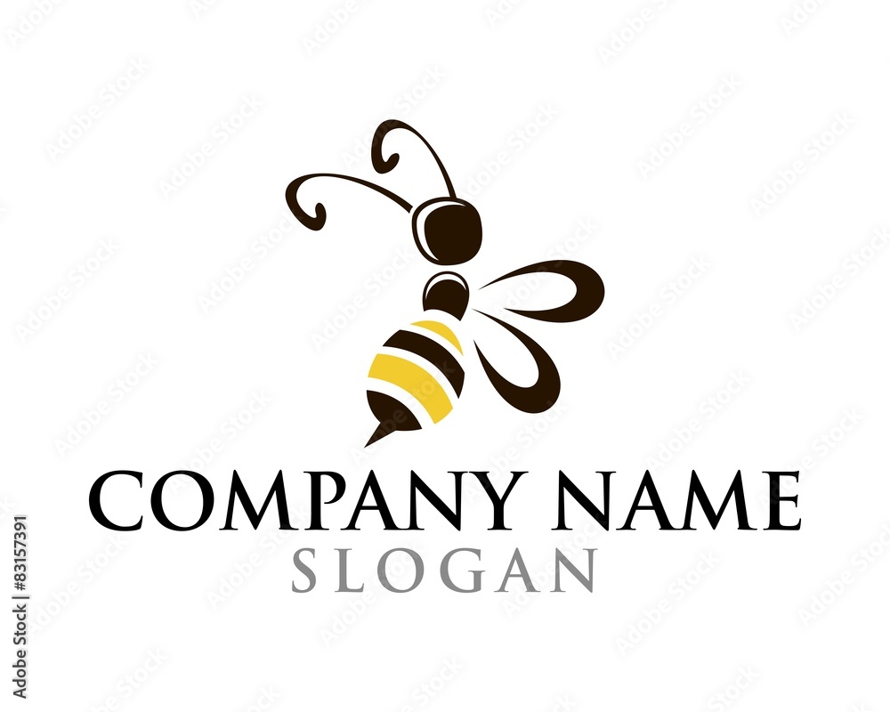 bees logo vector Stock Vector | Adobe Stock
